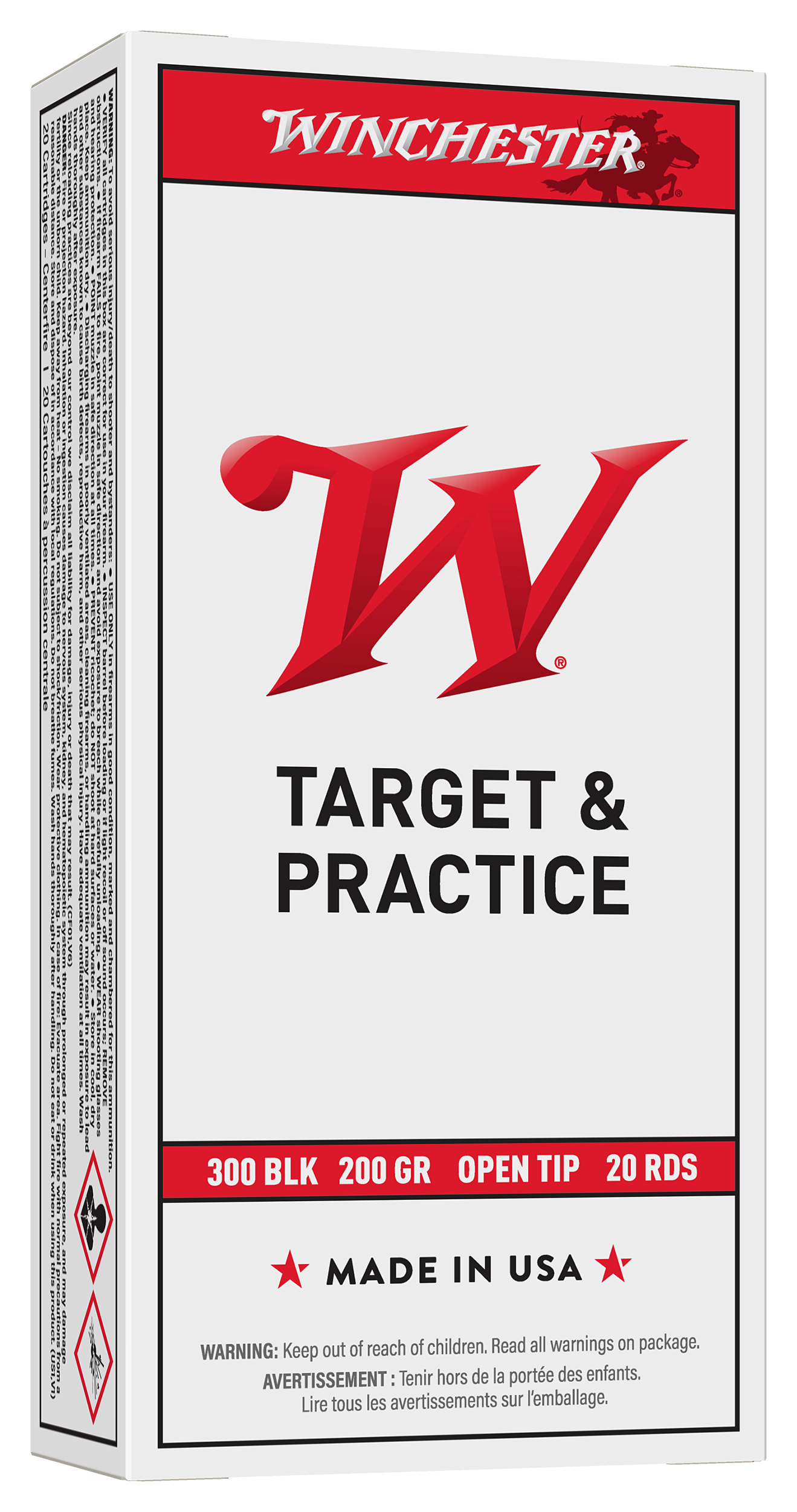 Winchester USA Target .300 AAC Blackout 200 Grain FMJ Centerfire Rifle ...